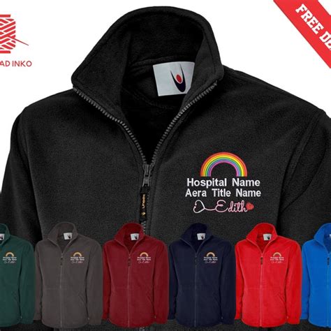 Embroidered Scrub Jacket Etsy