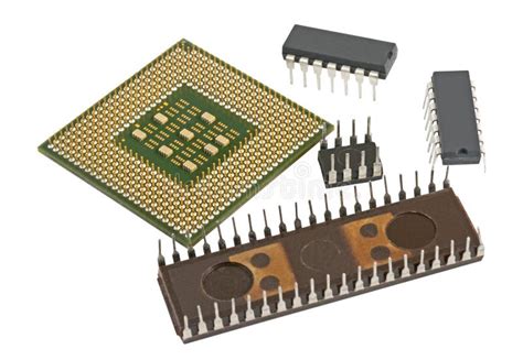 Modern And Old CPU Stock Image Image Of Computer Green