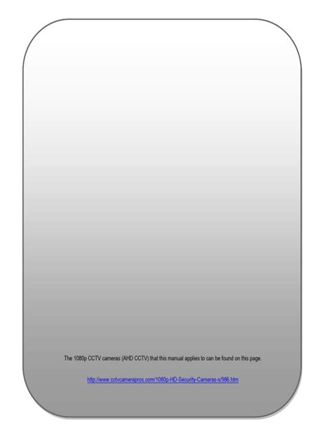 1080p Ahd Cctv Camera Osd Pdf Exposure Photography Computer Monitor