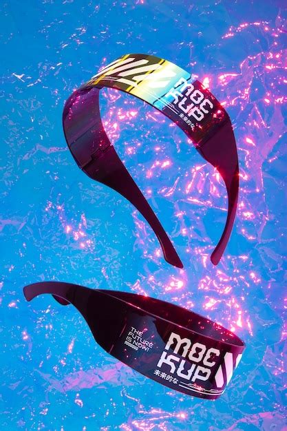 Premium Psd Futuristic Glasses Mockup Design