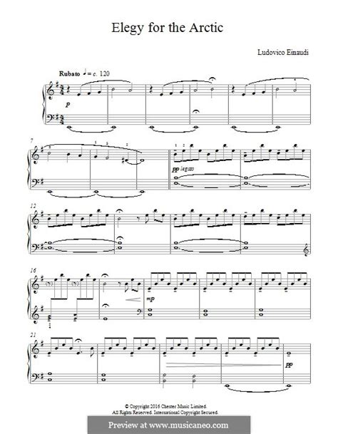 Elegy For The Arctic Por L Einaudi Partituras On Músicaneo