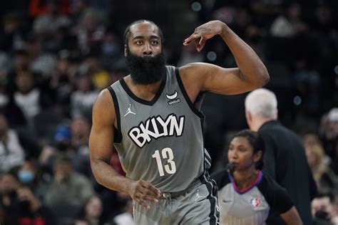 James Hardens Triple Double Propels Nets Over Spurs