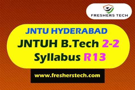 JNTUH B TECH Syllabus R Books PDF Civil EEE ECE CSE IT ME