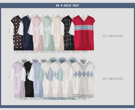 Kk V Neck Vest Kks Creation On Patreon Sims 4 Mods Sims 4