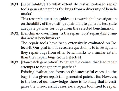 Tables How To Format For Two Column Research Question Tex Latex