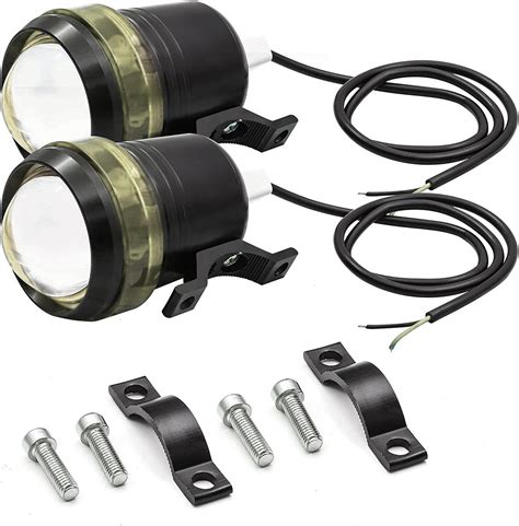 Amazon Ourbest Motorcycle Spotlight With Brackets 3 5inch Running