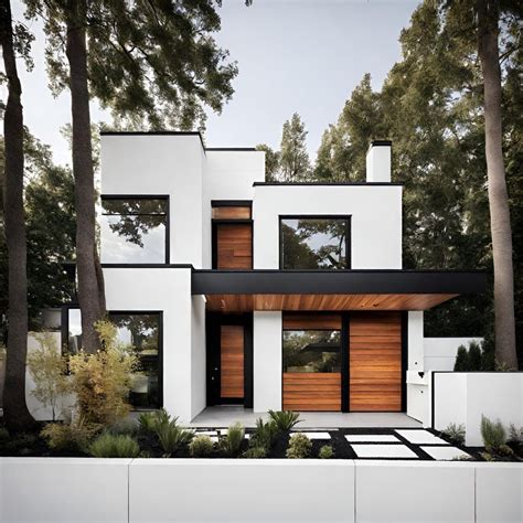 21 White Houses With Black Trim Ideas For Your Home Black White Exterior House Modern Black