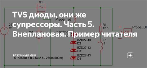 TVS диоды, они же супрессоры. Часть 5. Внеплановая. Пример читателя ...