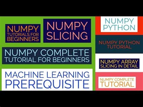 Numpy Complete Tutorial For Machine Learning Numpy Slicing In Detail Part Youtube