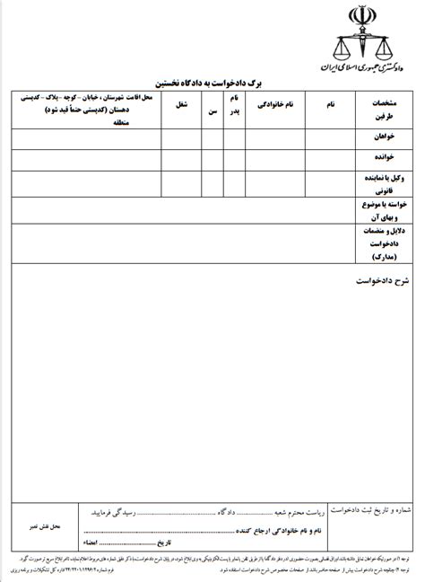 دادخواست طلاق نمونه دادخواست طلاق