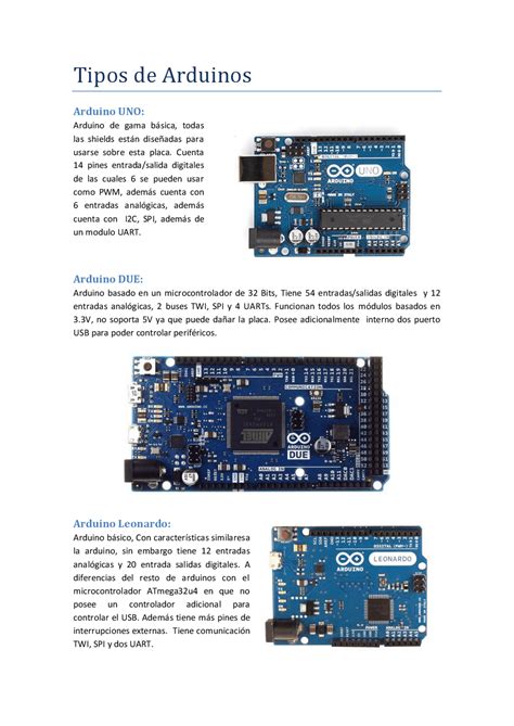 tipos de arduino para la robótica guías proyectos investigaciones