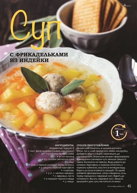 Суп с фрикадельками из индейки Рецепты еды Еда Питание рецепты