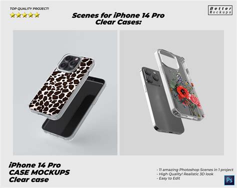 Iphone 1415 Pro Clear Tpu Case Mockup Bettermockups