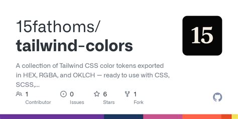 Github 15fathomstailwind Colors A Collection Of Tailwind Css Color