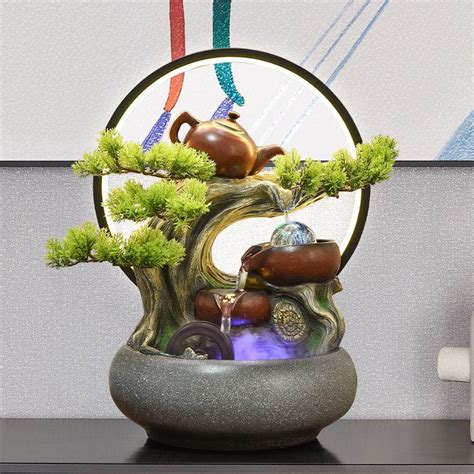 【台灣出貨】福運連連 110v 招財流水盆 流水聚寶盆 流水擺件 招財擺飾 開運 風水招財流水組 風水擺件 開幕送禮 蝦皮購物