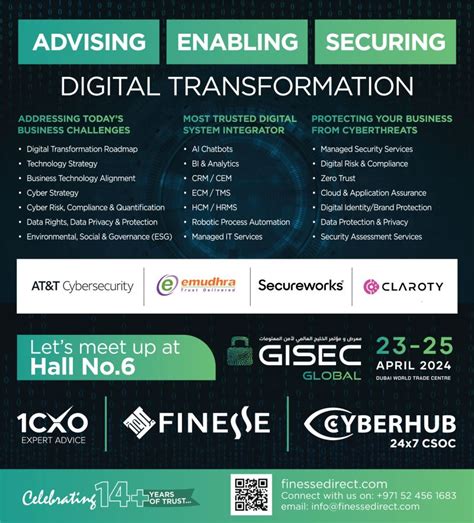 Excited To Announce That Our Team At Finesse Global Will Be At Gisec