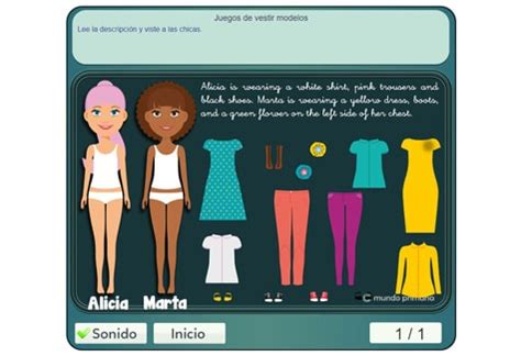 Juegos de vestir para niños Mundo Primaria