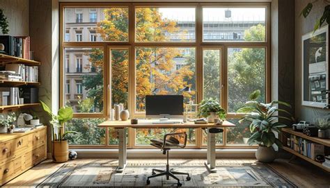 Modern And Remote Work Setup And Work Station Premium Ai Generated Image