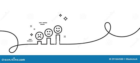 Customer Satisfaction Line Icon Positive Feedback Sign Continuous