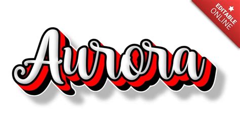 Aurora Editable Text Effect Generator