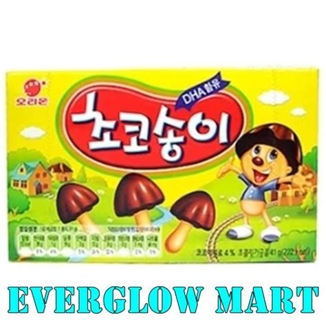 Orion Choco Songi 50g Mushroom Shape Chocolate Snack Everglow Mart