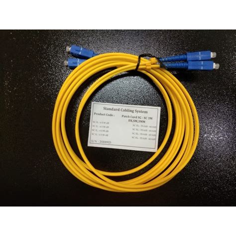 Jual Kabel FO Patchcord DSM Fiber Optik SC To SC 3meter 3mm Shopee Indonesia