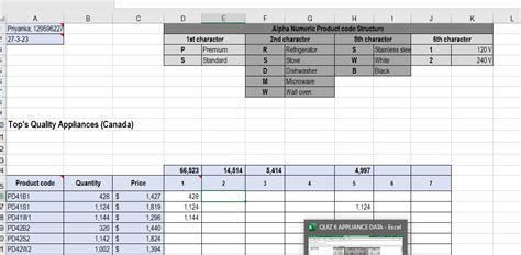 Solved In G16 Use The Product Code Breakdown Provided At