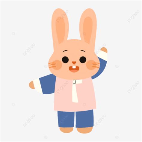 새해 토끼 갈색 토끼 옷 새해 연하 토끼 Png 일러스트 및 Psd 이미지 무료 다운로드 Pngtree