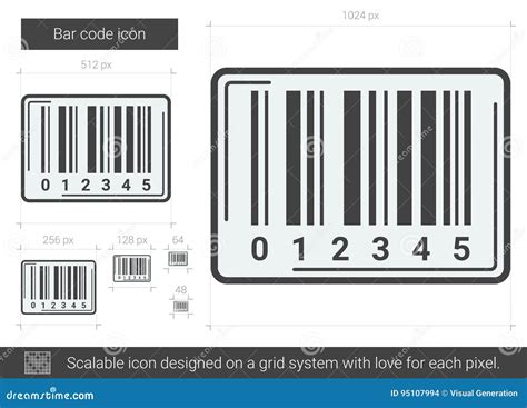 Bar Code Line Icon Stock Vector Illustration Of Retail 95107994