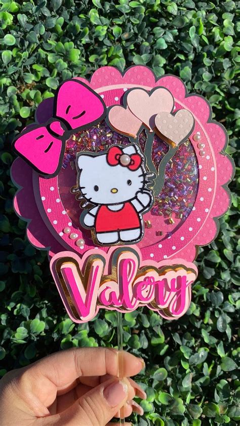 Hello Kitty Cake Toppershaker Kitty Cake Topper Hello Kitty Etsy