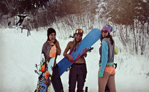 Topless Ski Girl Telegraph