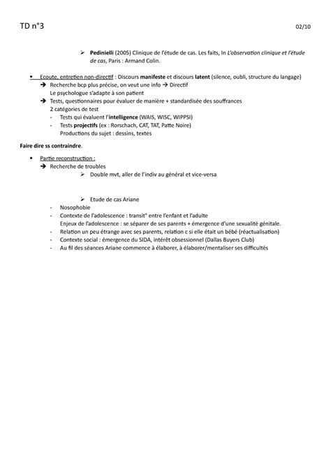 Td N°3 L1 Psychosociologie Semestre 1 Td N°3 0210 Pedinielli 2005