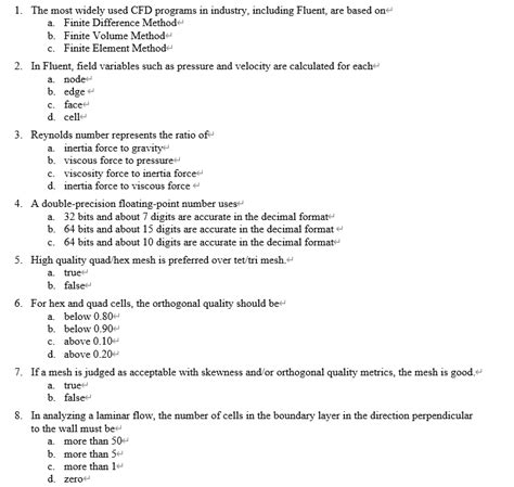 Solved The Most Widely Used CFD Programs In Industry Chegg Com