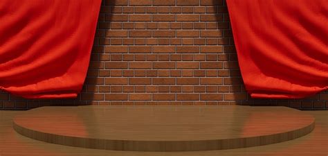 벽돌 벽 배경에 빨간 커튼을 엽니다 무대에 빨간 커튼이 열립니다 0명에 대한 스톡 사진 및 기타 이미지 0명 Performing Arts Event