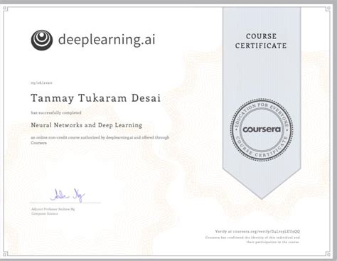 tanmay desai on linkedin deeplearning coursera neuralnetworks