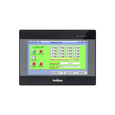7 inch modbus hmi plc all in one 12 digital input 12 digital output plc