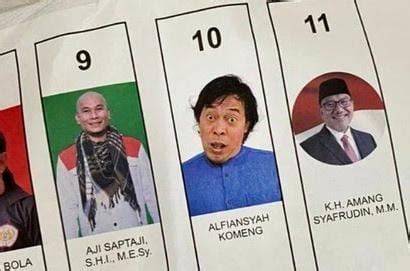 Komedian Komeng Caleg DPD RI Dapil Jabar Sudah Raih Lebih Sejuta Suara