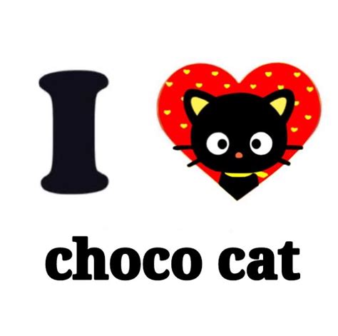 I Love Choco Cat With A Black Cat And Red Heart On It S Chest