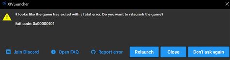 Error On Exit Issue Goatcorp FFXIVQuickLauncher GitHub