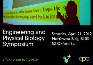 EPB SYMPOSIUM TO BE HELD APRIL 21 2012 Harvard University Department Of Molecular