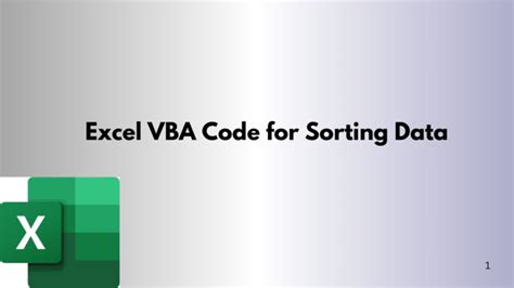Step By Step Guide On Excel Vba Code For Sorting Data