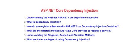 Pranaya Rout On Linkedin Aspnet Core Dependency Injection Learn What It Is And How To Use It