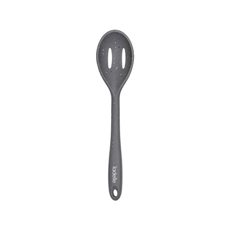Ladelle Craft Grey Speckled Silicone Slotted Spoon Cookingserving