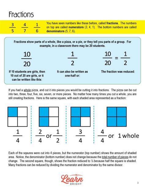 Fractions Free Pdf Download Learn Bright