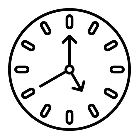 Clock Line Icon Vector Art At Vecteezy