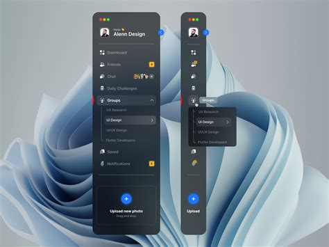 Sidebar Concept Ui Design 😀 😍 By Alenn Design On Dribbble