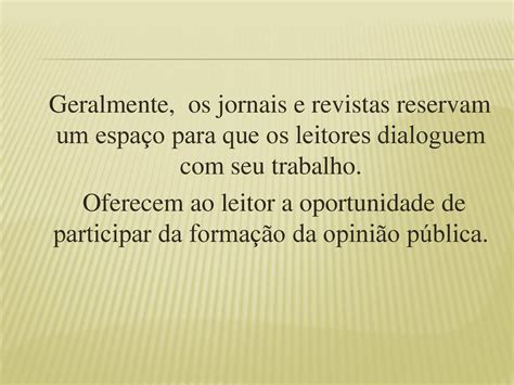 Carta Do Leitor Ppt Carregar