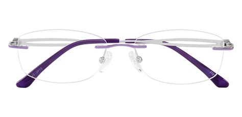 Donna Rimless Prescription Glasses Purple Womens Eyeglasses