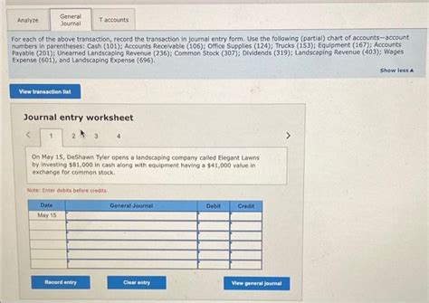 Solved QS 2 8 Algo Analyzing Transactions And Preparing Chegg Com