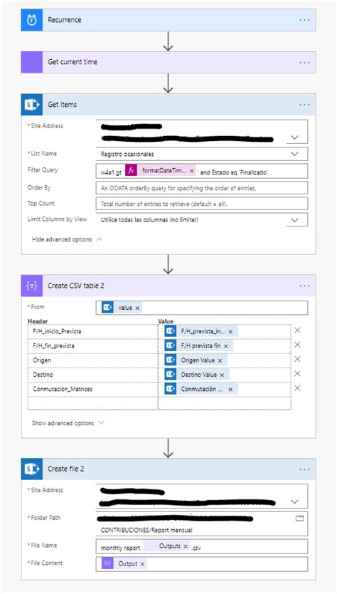 Flow That Take Items From List And Exports To Csv Power Platform